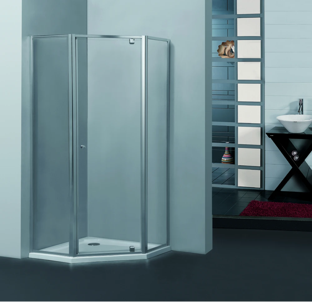 Semi-frame Pivot Door Diamond Shower Screen Australian Standard 6mm ...