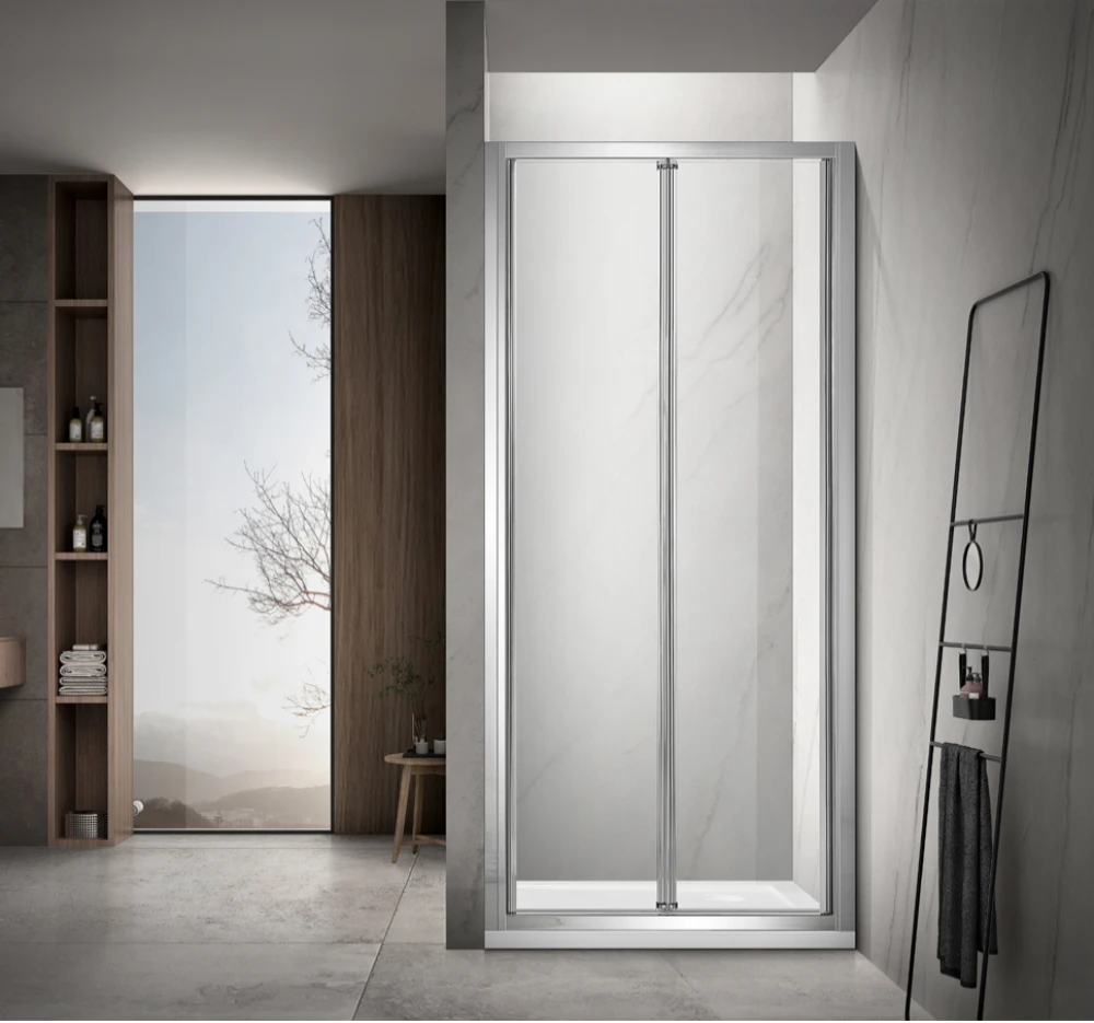 Full-Frame Bi-Fold Swival Shower Screen Australian Standard 6mm ...