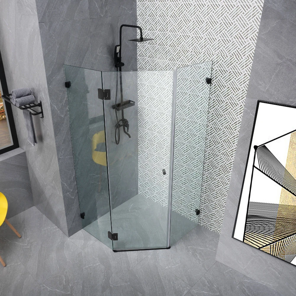 Frameless Pivot Diamond Shower Screen Australian Standard 10mm Tempered ...